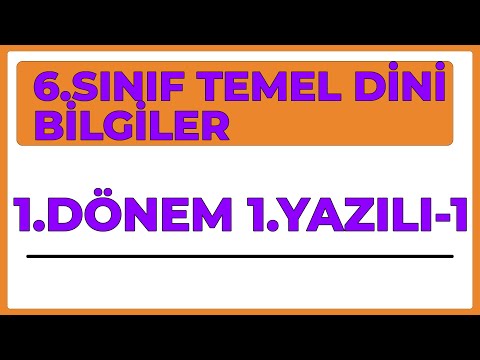 6 TEMEL DİNİ BİLGİLER 1.DÖNEM 1.YAZILI-1 CEVAPLARI 