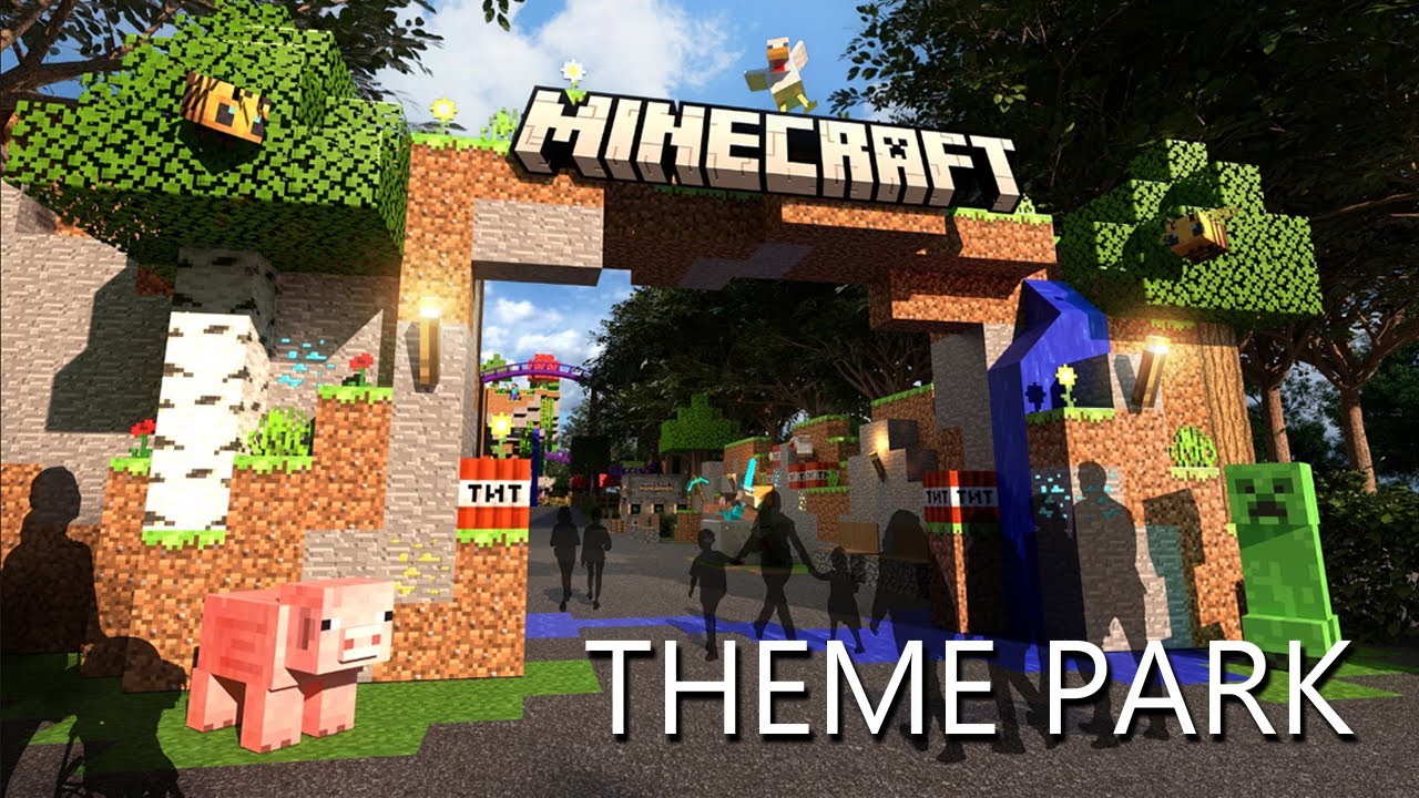 REAL LIFE MINECRAFT THEME PARK COMING SOON!! - YouTube