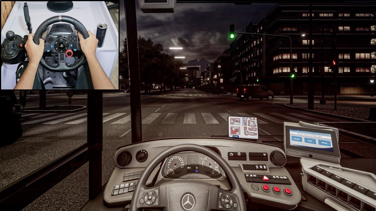 Realistic Bus Driving at Night | Bus Simulator 18 | Logitech G29 ...