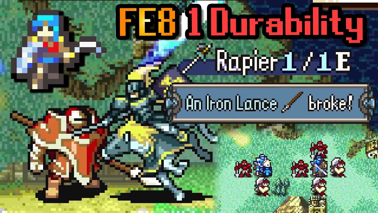 FE8 1 Durability Step 1: Have fewer weapons than there are enemies - YouTube
