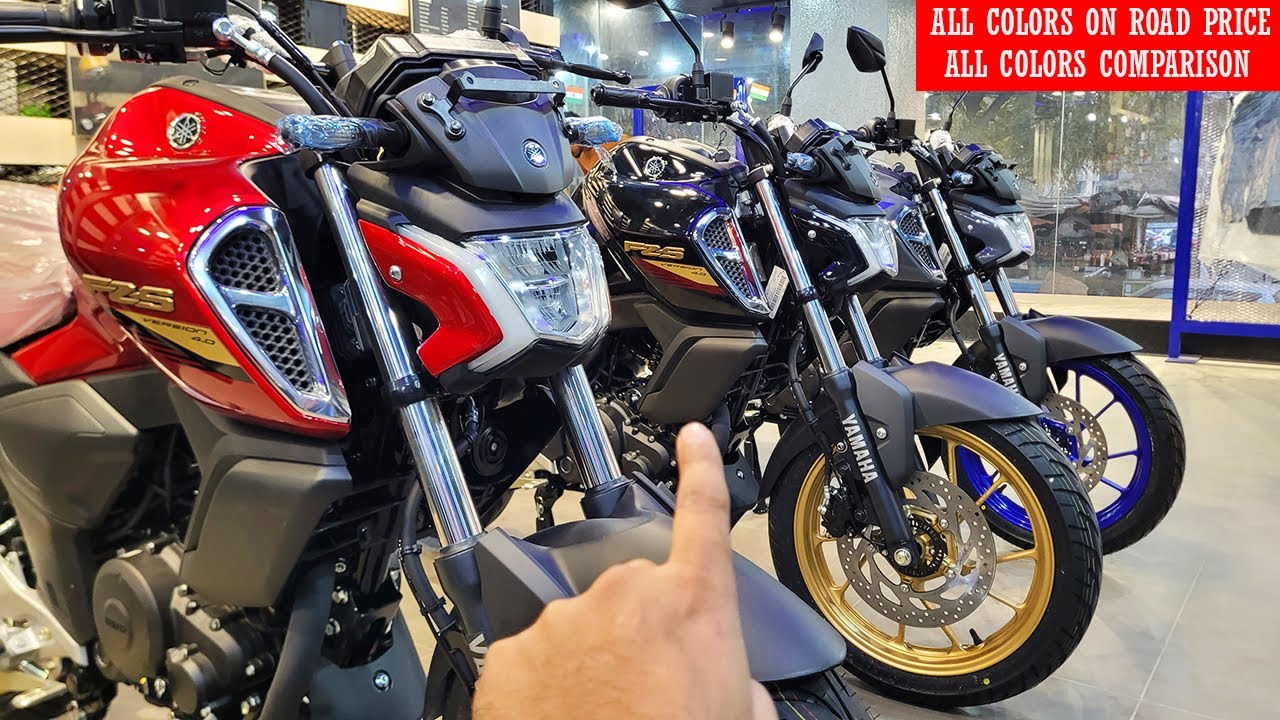 Finally! Here Is 2023 Yamaha FZS V4 All colors Comparison & On Road ...