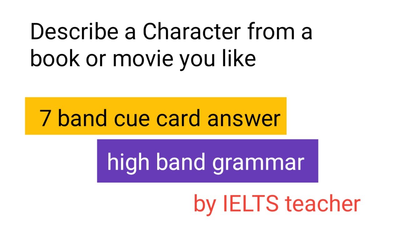 Describe a character from a book or movie you like | A Character form ...