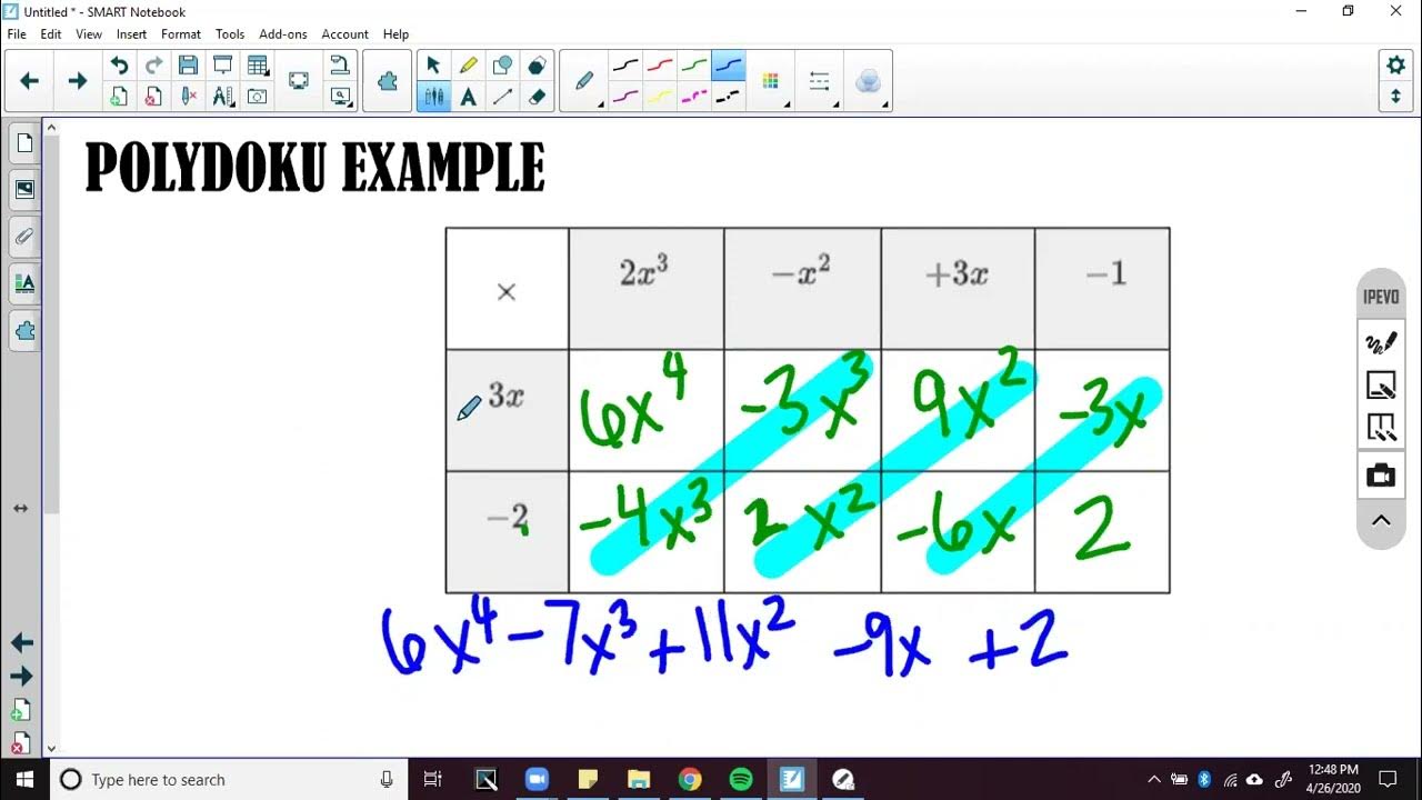 Using an Area Model: Intro to Polynomial Division (Polydoku) - YouTube