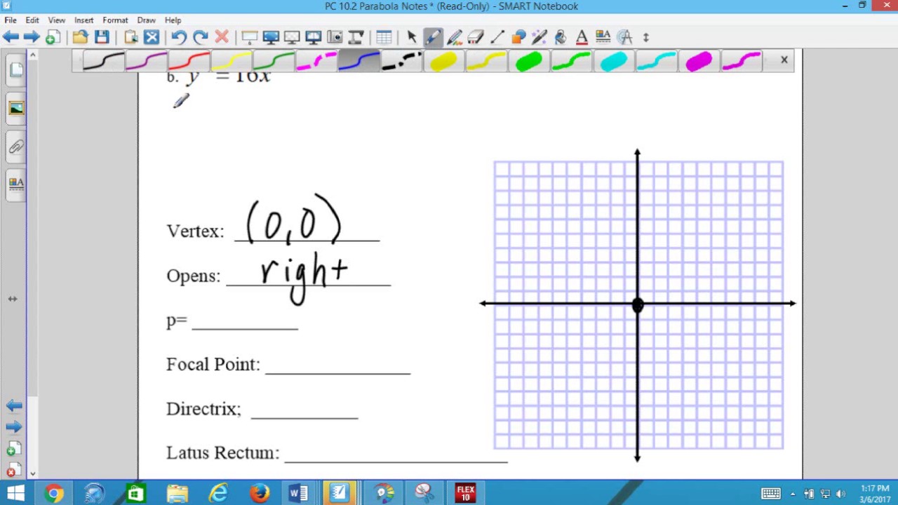 PC 10 2 Parabola Notes - YouTube