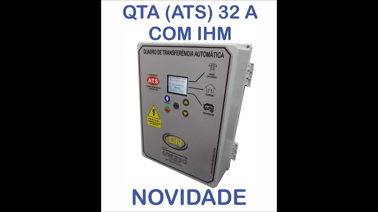 PAINEL DE TRANSFERENCIA AUTOMATICA QTA ( ATS) COM IHM - YouTube