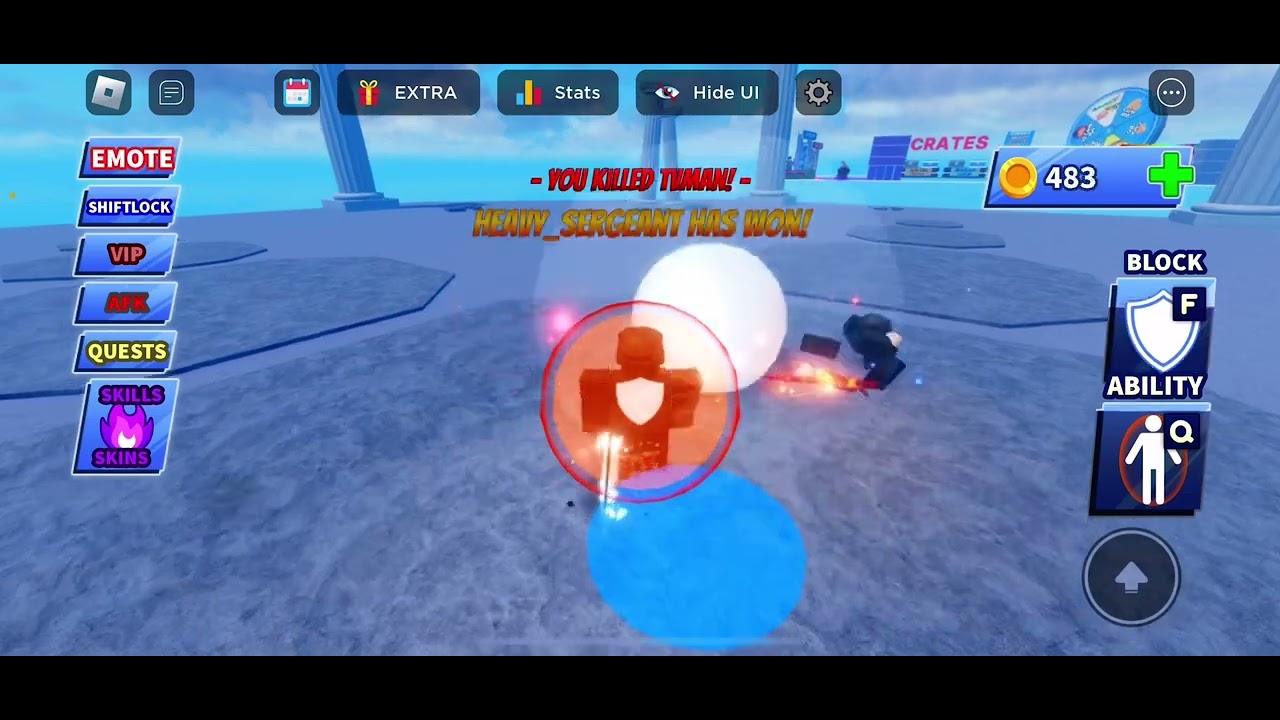 Playing blade ball with my cousin and using forcefield to clash - YouTube