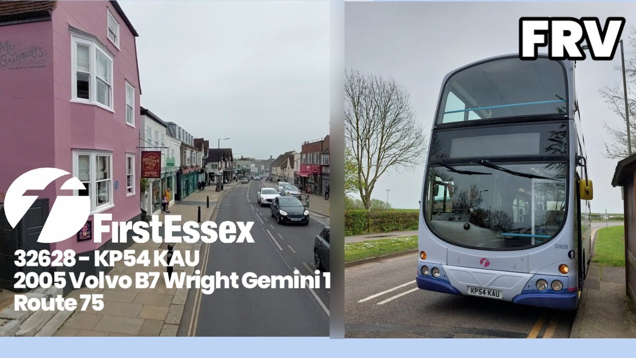 Full Route Visual - First Essex Route 75 from Colchester Bus Station to ...