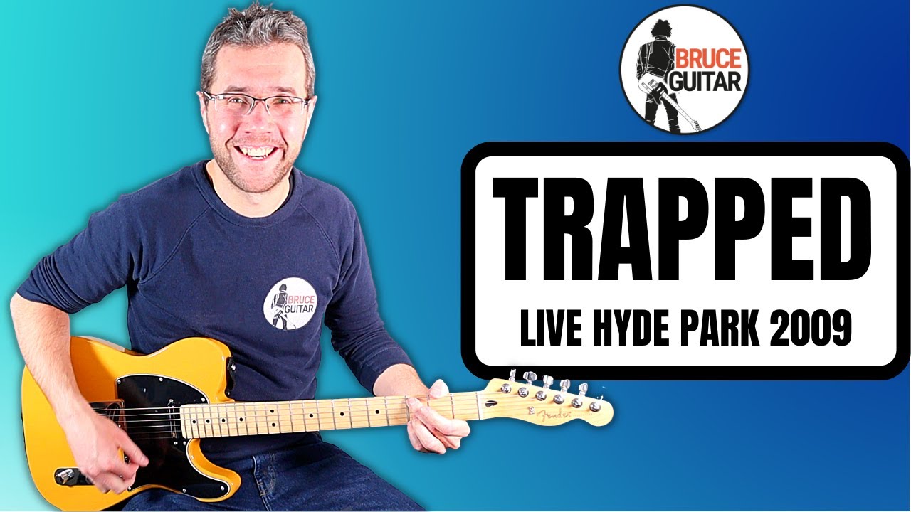 Bruce Springsteen - Trapped (Live, Hyde Park, 2009) guitar lesson - YouTube