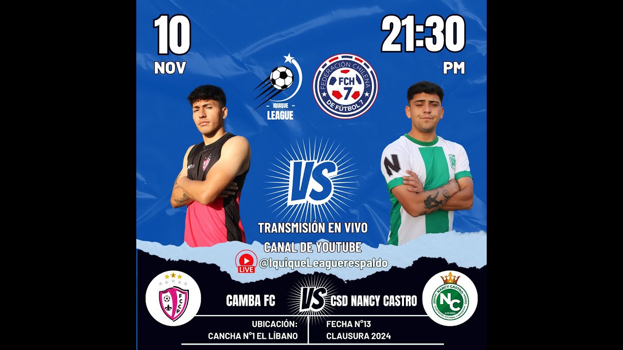 CAMBA FC VS CD NANCY CASTRO - FECHA 13 TORNEO CLAUSURA IQUIQUELEAGUE ...