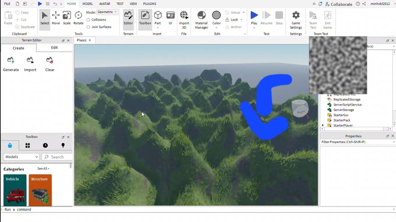 Cách tạo ra địa hình bằng noise map trong Roblox Studio - YouTube