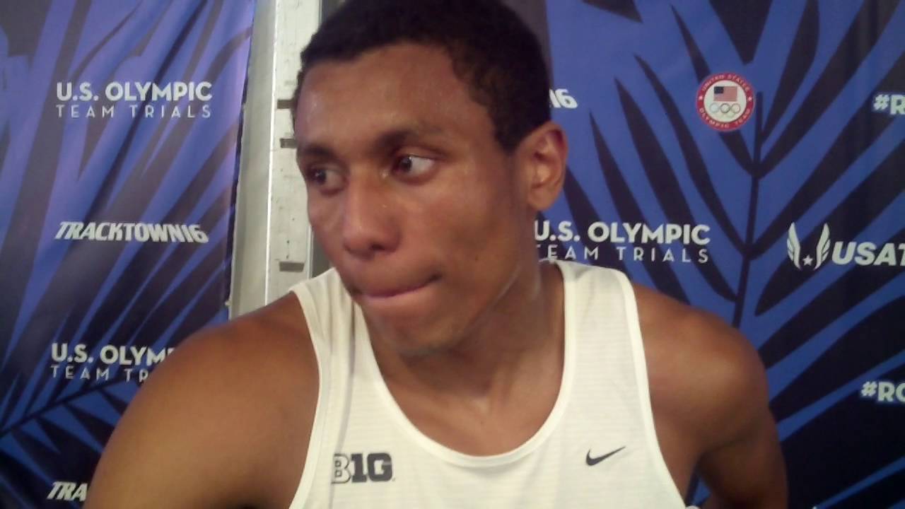 Penn State's Isaiah Harris talks after finishing 6th at 2016 US Olympic ...