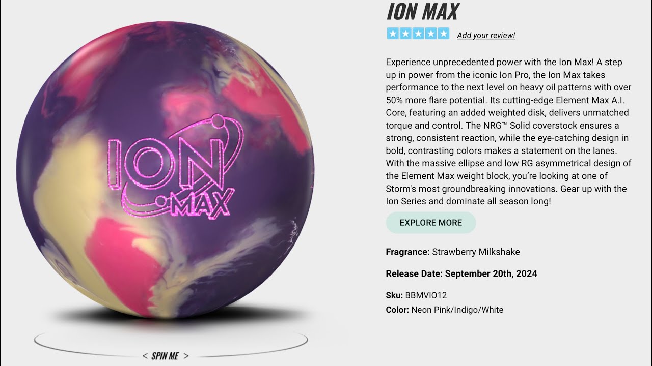 Storm Ion Max Ball Review (Hooking it to the Max) - YouTube