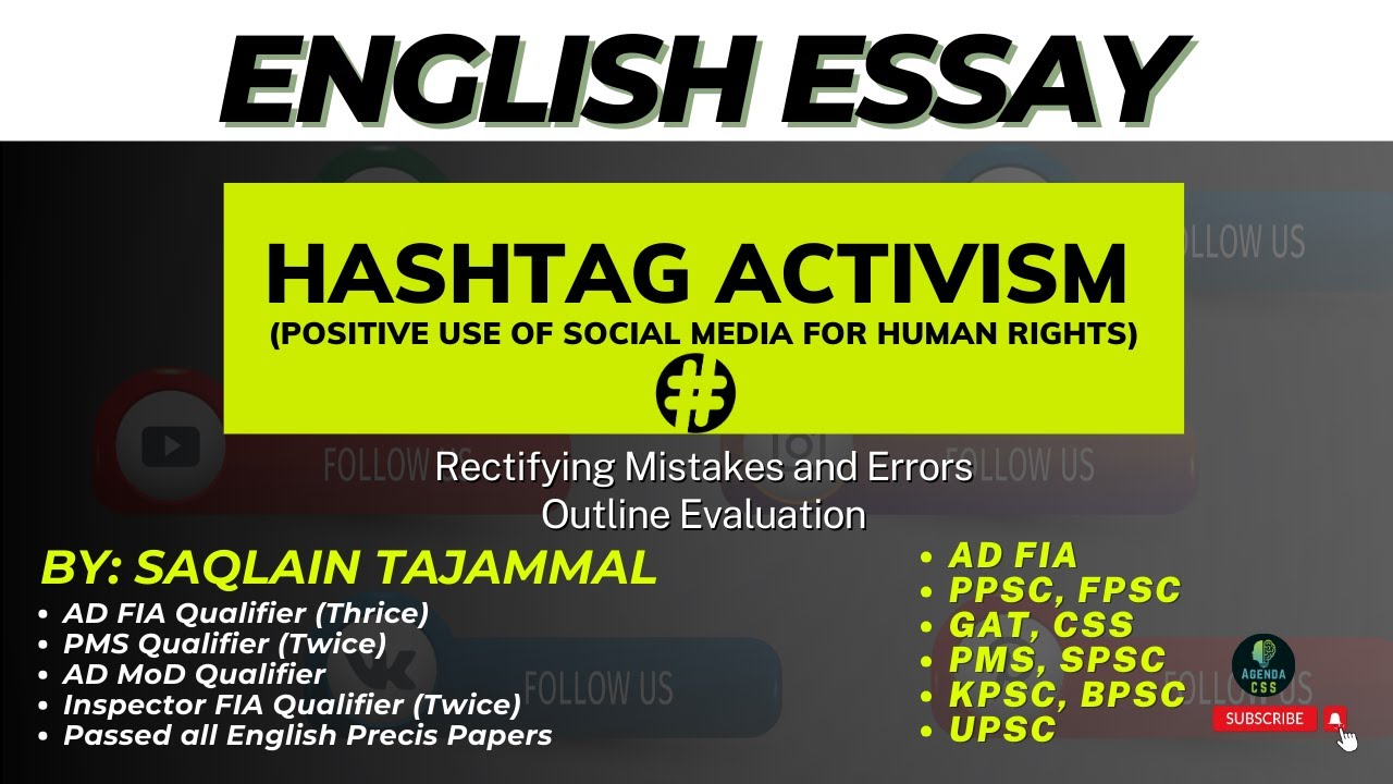 Hashtag Activism, Social Media : Master the Art of Essay Writing ...