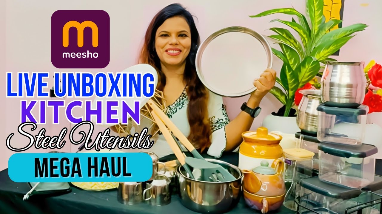 Huge Meesho Kitchen Utensils Stainless Steel Bartan Haul | Uniquie ...