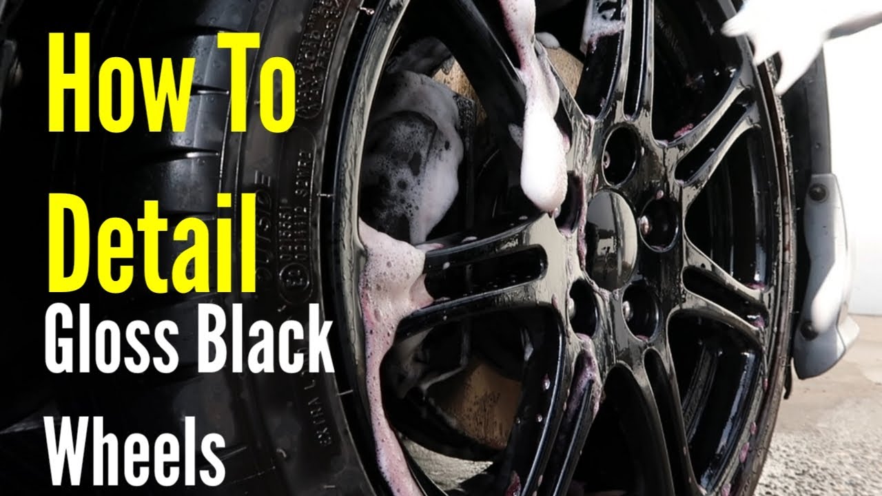How To Detail Gloss Black Wheels with Adam's Wheel Cleaner - YouTube