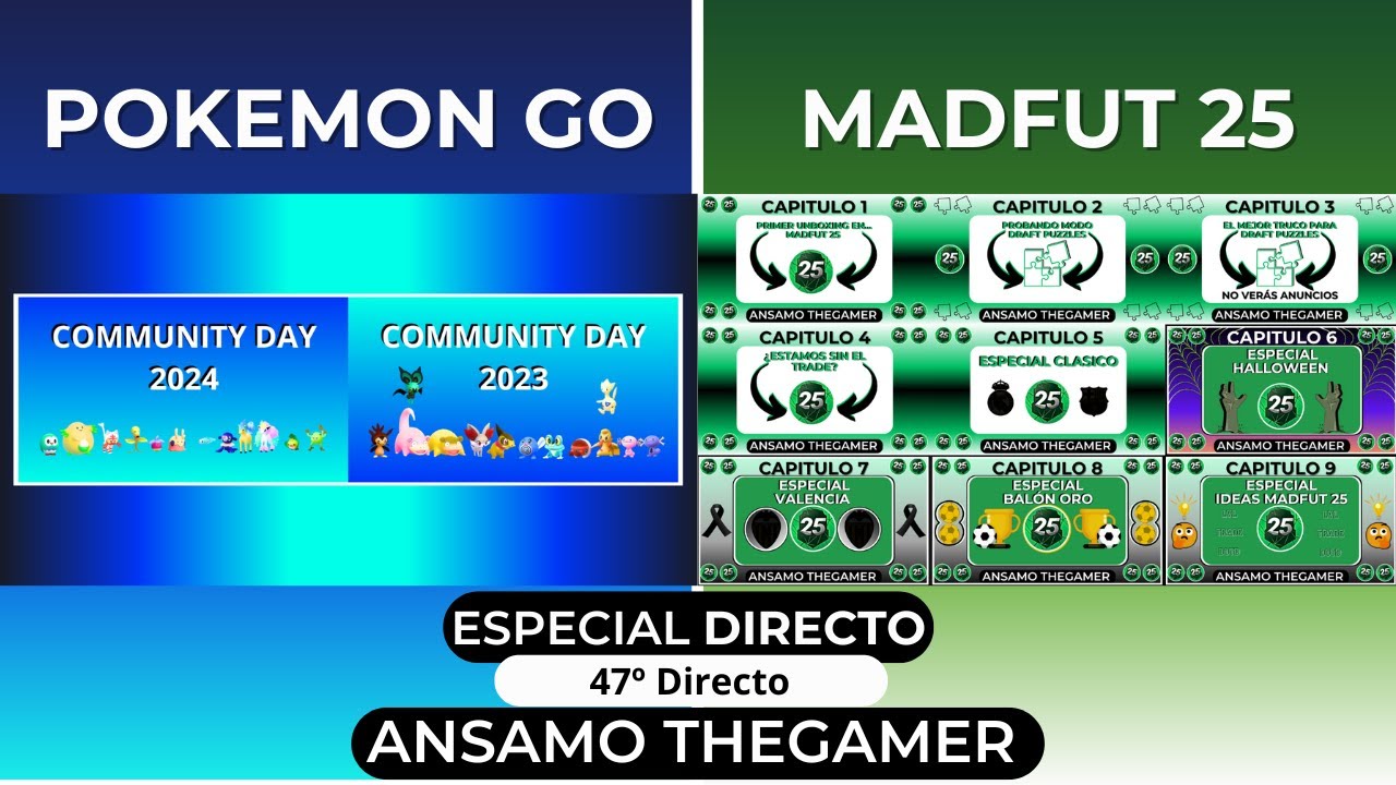 PDF Community Day 23-24, Pokémon GO, Madfut25 y mucho más. 47º Directo ...