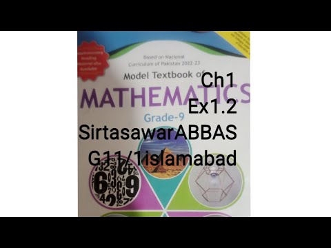9th Math New Book 2024 || Ch. 1 Ex 1.2 Question.no.1 part.3 to 8 || || 9th class Math - YouTube