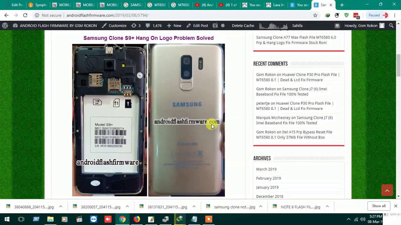 Samsung Clone S9+ Flash File Mt6580 7.1 Frp & Hang Logo Lcd Fix ...