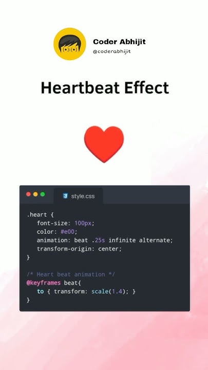 Html And Css Heartbeat Effect Shots Heartbeat Css Viralshorts Trendingshorts Youtube