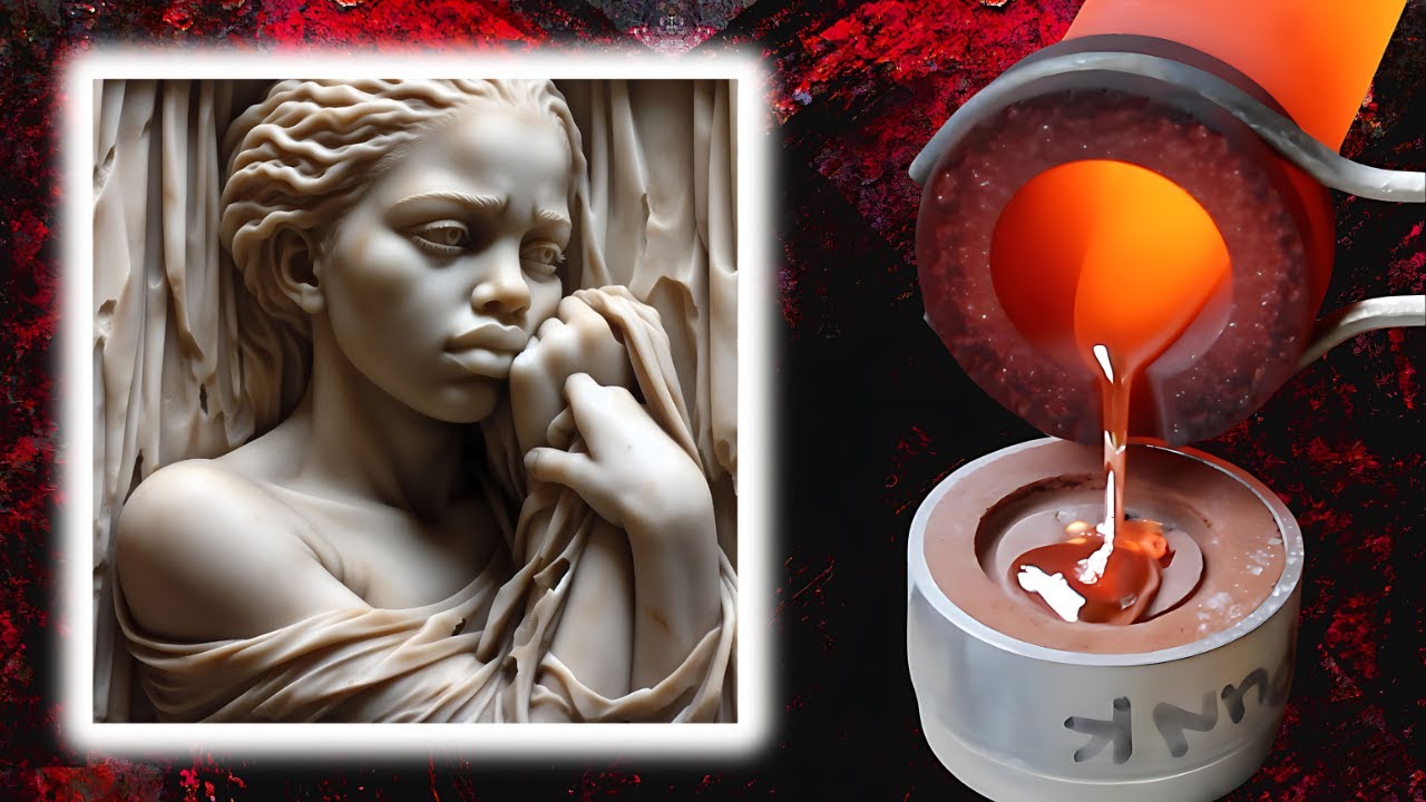 Hand Poured Silver Art | Elegance in Sorrow | A 4 piece panel - YouTube