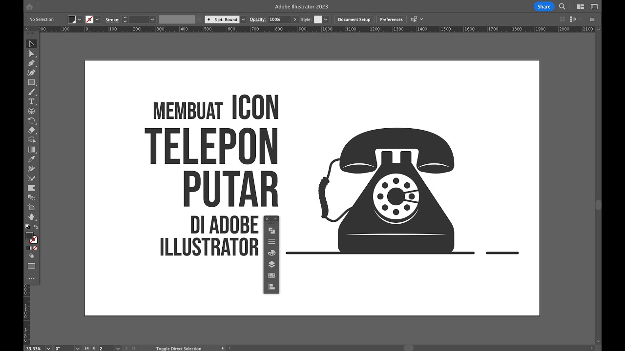 INI CARA Membuat Icon Telepon Putar di Adobe Illustrator - YouTube