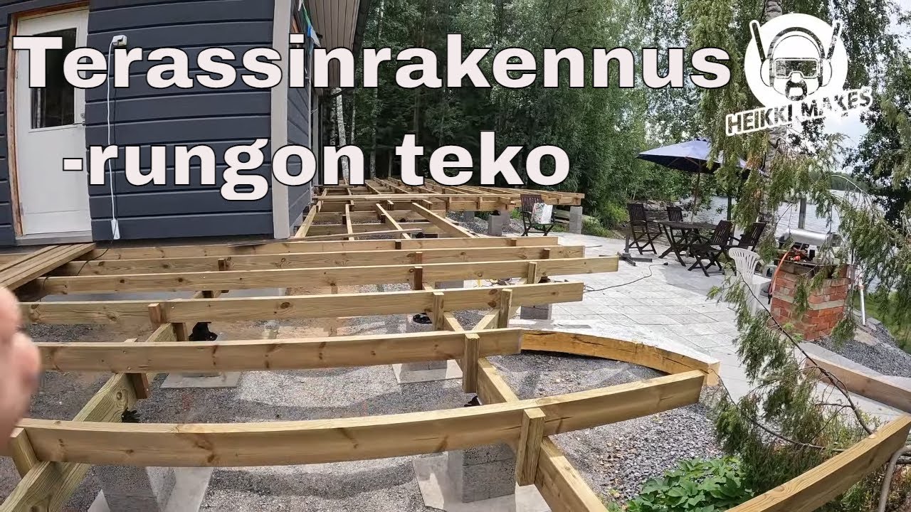 Terassinrakennus - vaiheen 3 rungon teko - YouTube