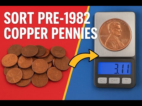 How to Sort Pre-1982 Copper Pennies FAST! (Plus: Zinc vs Copper 1982 ...