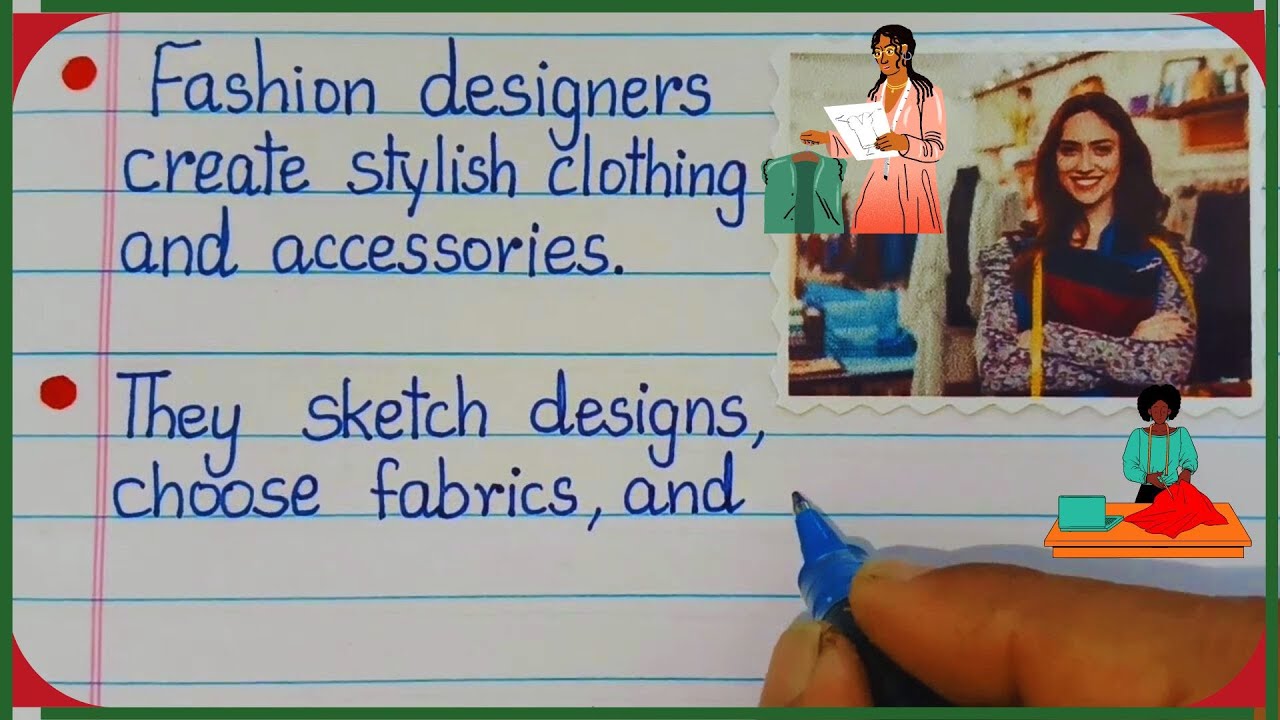 Fashion Designer Essay in 5 Lines | Few Lines About Fashion Designer ...