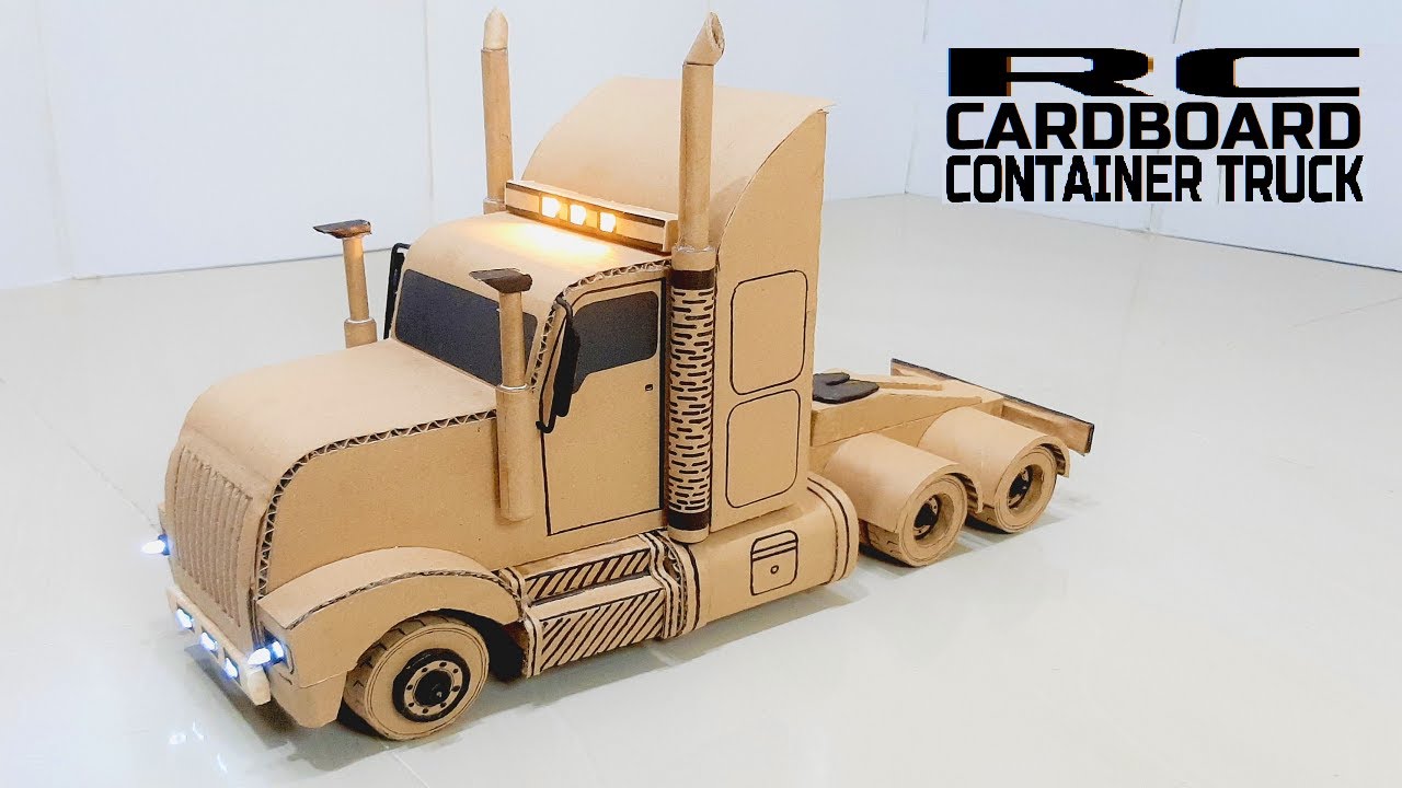 How to make RC Container Truck from Cardboard | DIY RC Container Truck ...