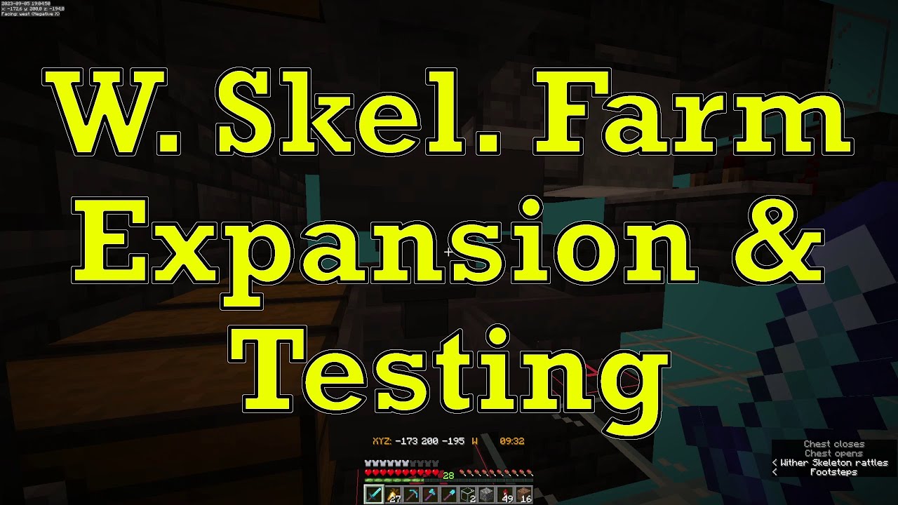 Wither Skeleton Farm Expansion and Testing - Minecraft 1.20.1 ...