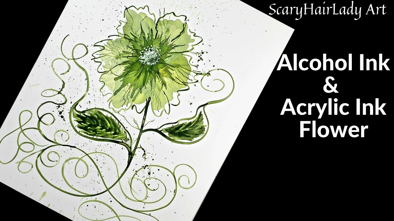 169 One Color - One Flower with Alcohol Ink / Acrylic Ink. How to ...
