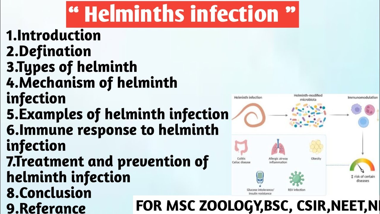 Helminths infection | Mechanism example |Immune response | Treatment ...