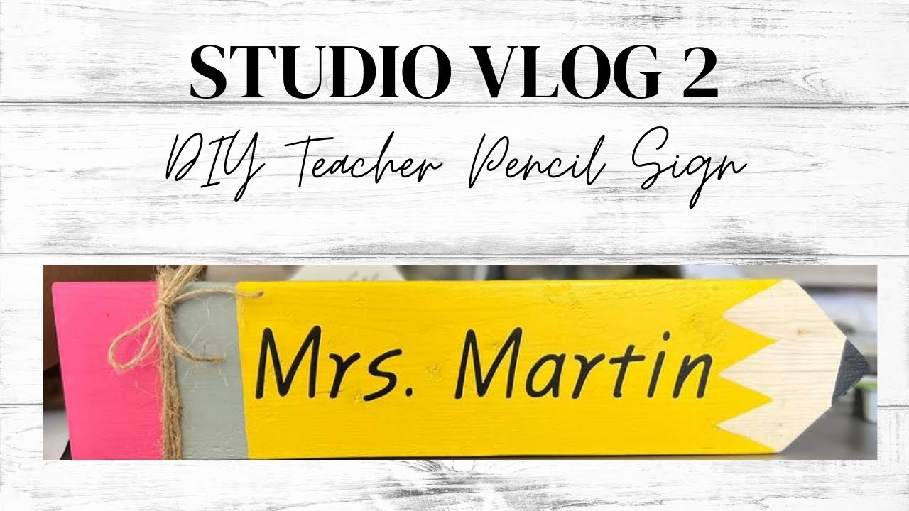DIY Teacher Pencil Sign - YouTube