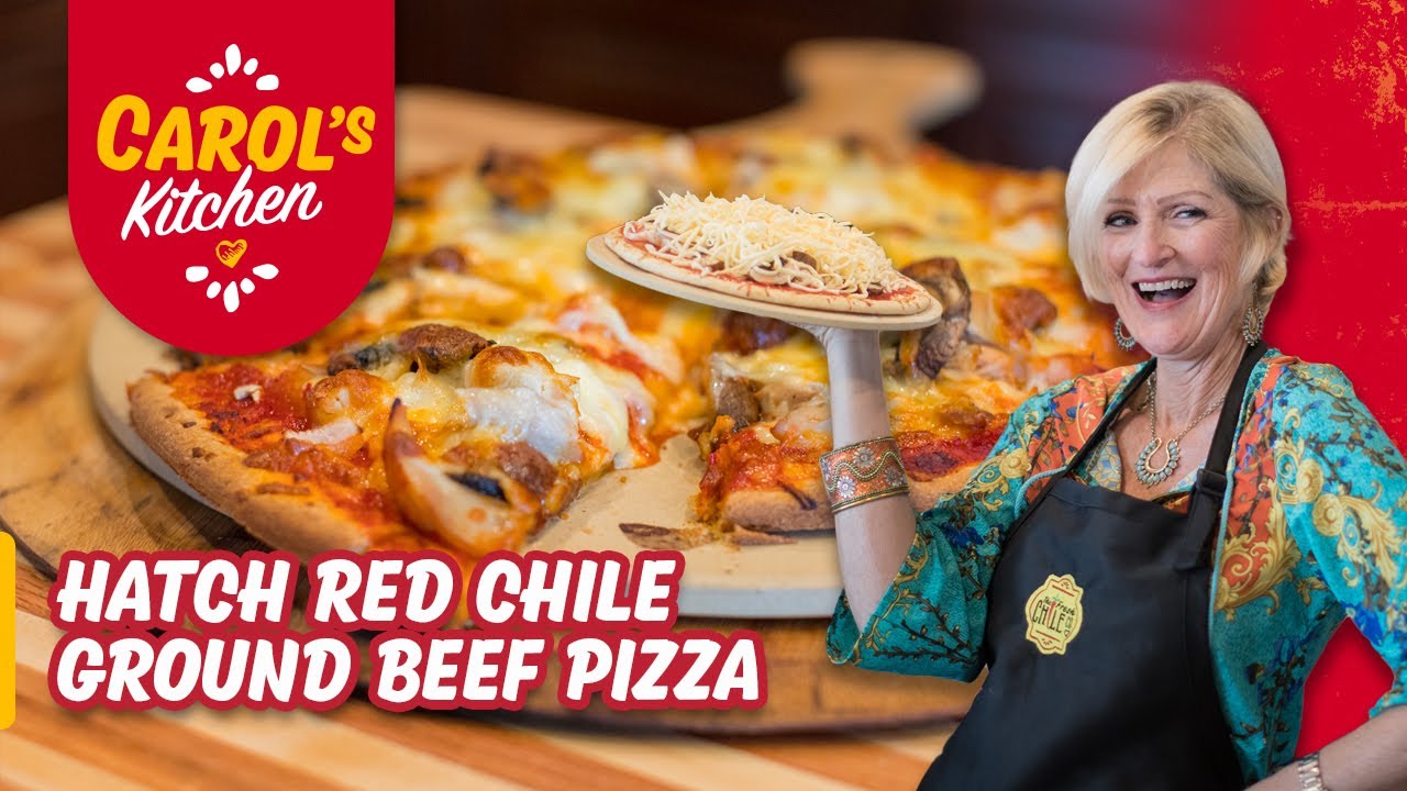 Hatch Red Chile Ground Beef Pizza | The Fresh Chile Co - YouTube