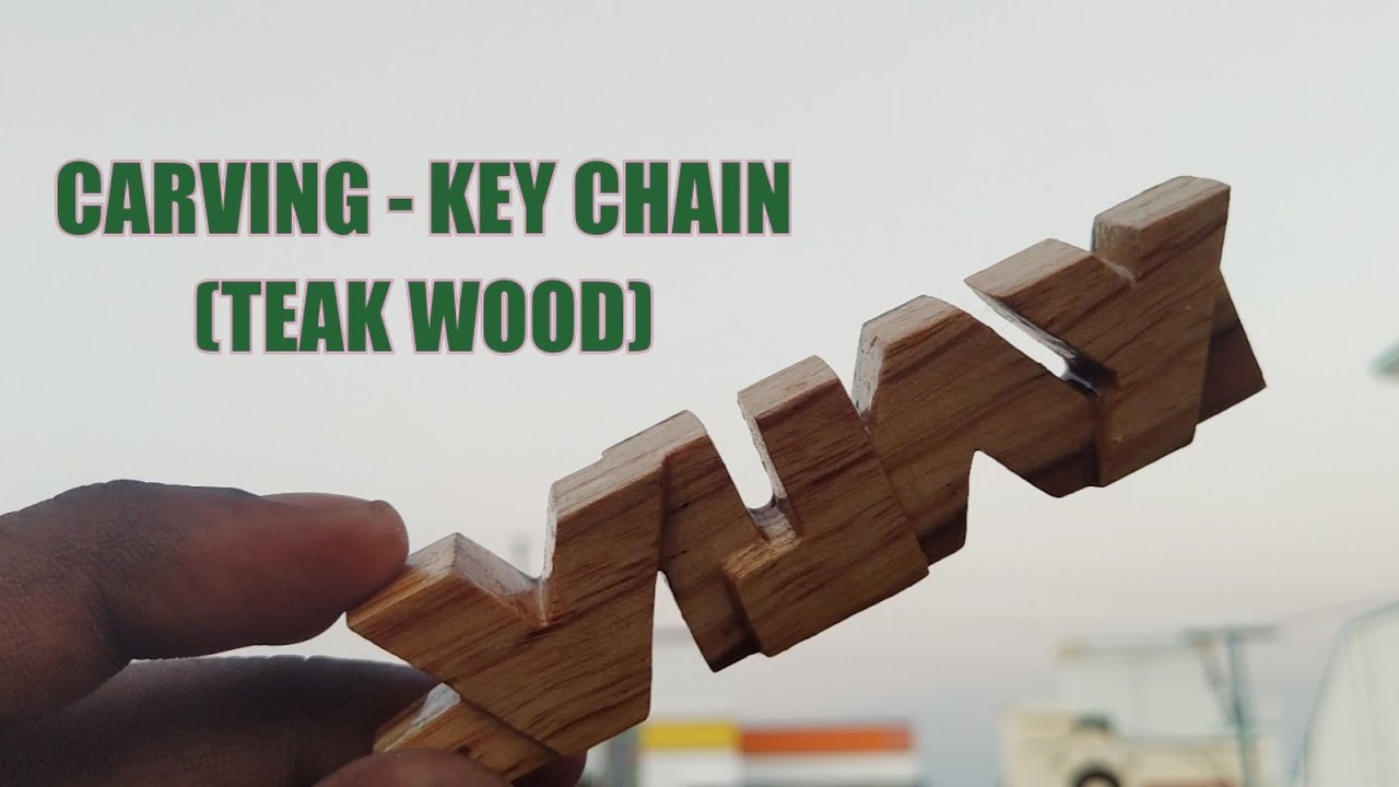 Teak Wood Key Chain | Wood Carving - YouTube