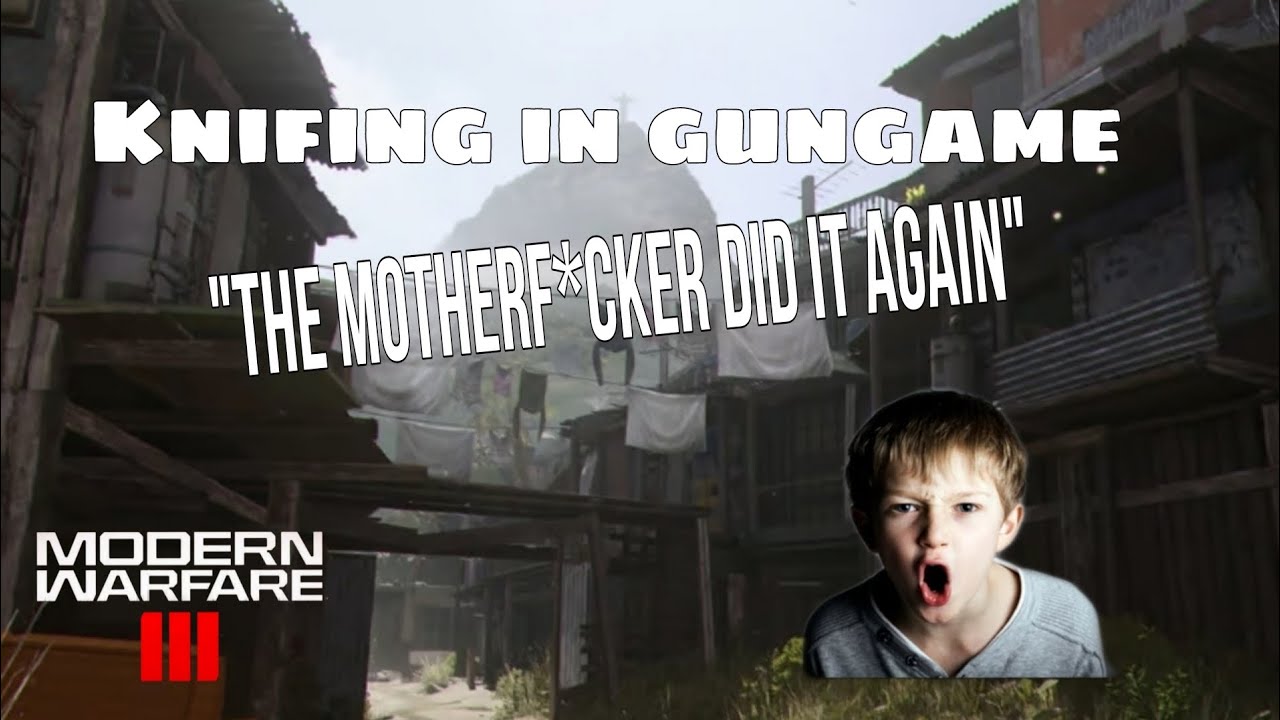 KNIFING in GUNGAME makes kids call me slurs (MW3 FUNNY RAGE REACTIONS ...