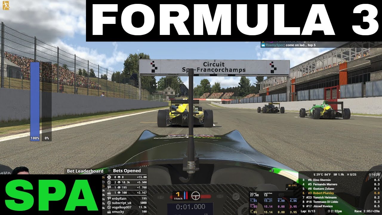 iRacing Dallara F3 at Spa 24th April 2020 - YouTube