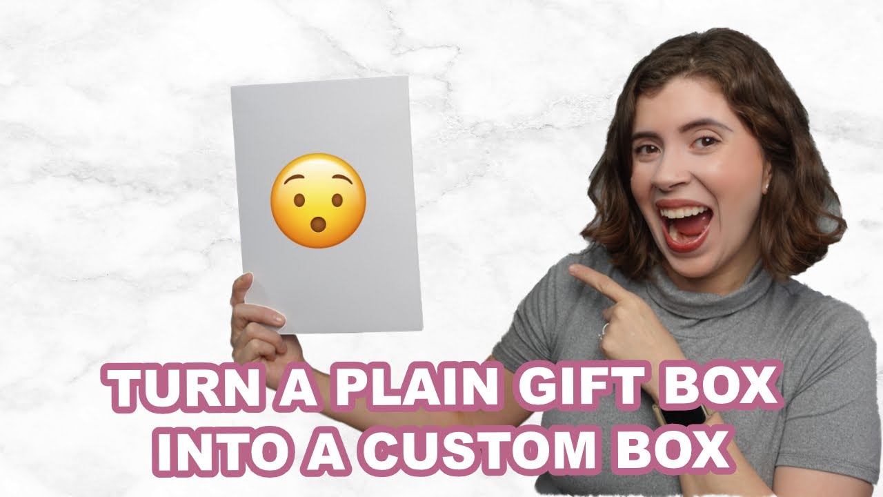 How to turn a plain Dollar Tree giftbox into a custom gift box using ...
