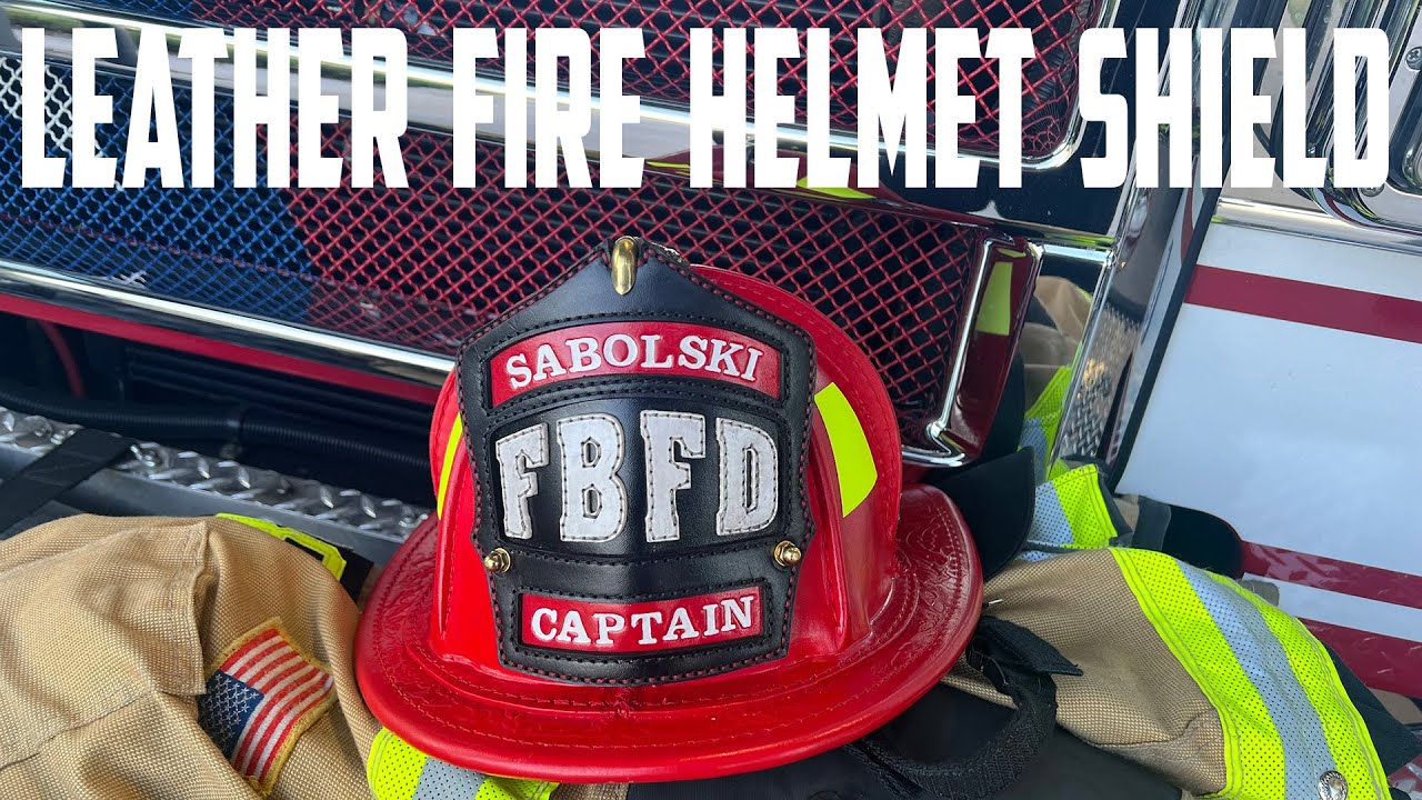 Leather Fire Helmet Shield YouTube Leather Fire Helmet Shield YouTube