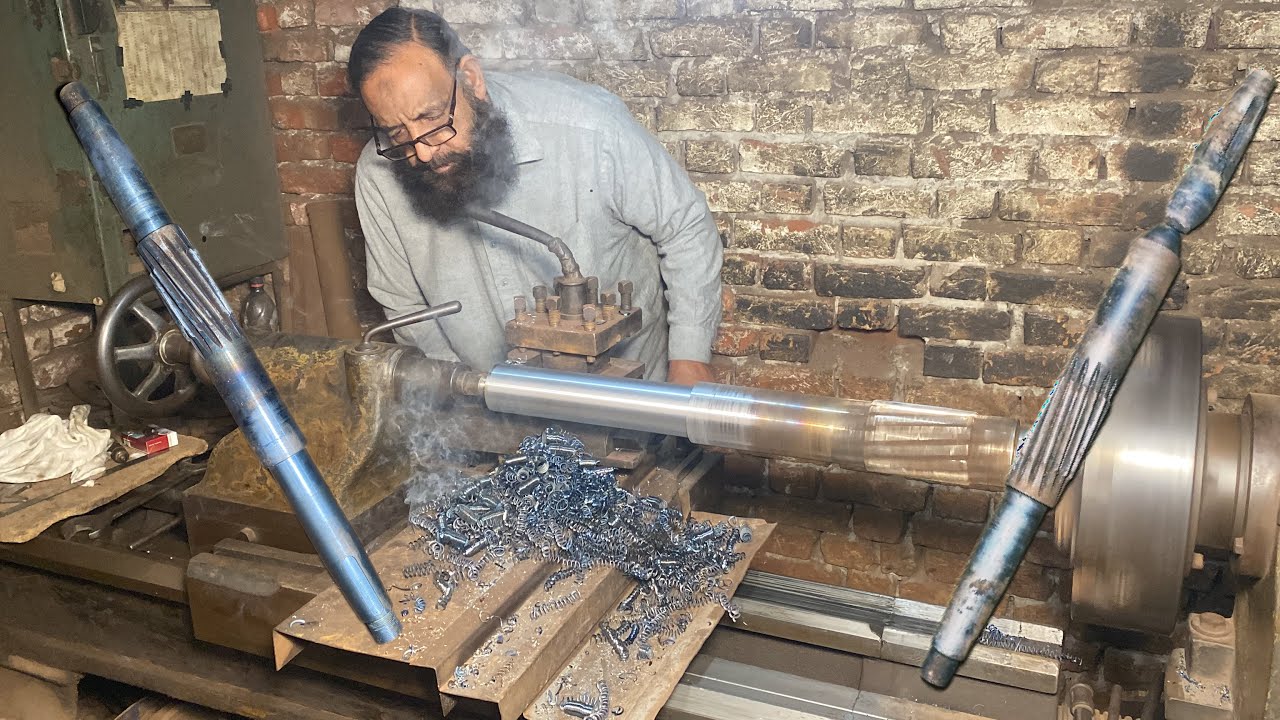 Rebuilding Main Gear Shaft of Feed Machine - YouTube