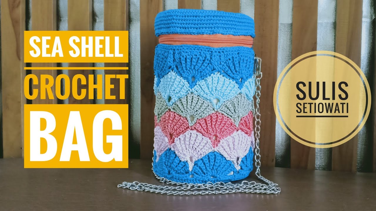 Crochet || shell stitch - tube crochet bag - YouTube