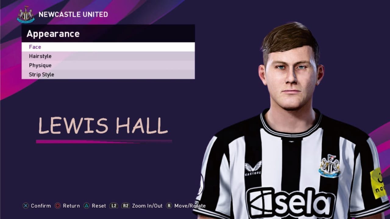 LEWIS HALL FACE +STATS eFootball PES 2021 2020 - YouTube