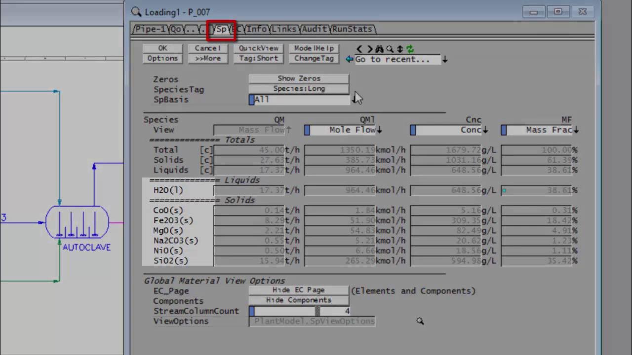 SysCAD Tutorial Section 4.4 Species Access Window - YouTube