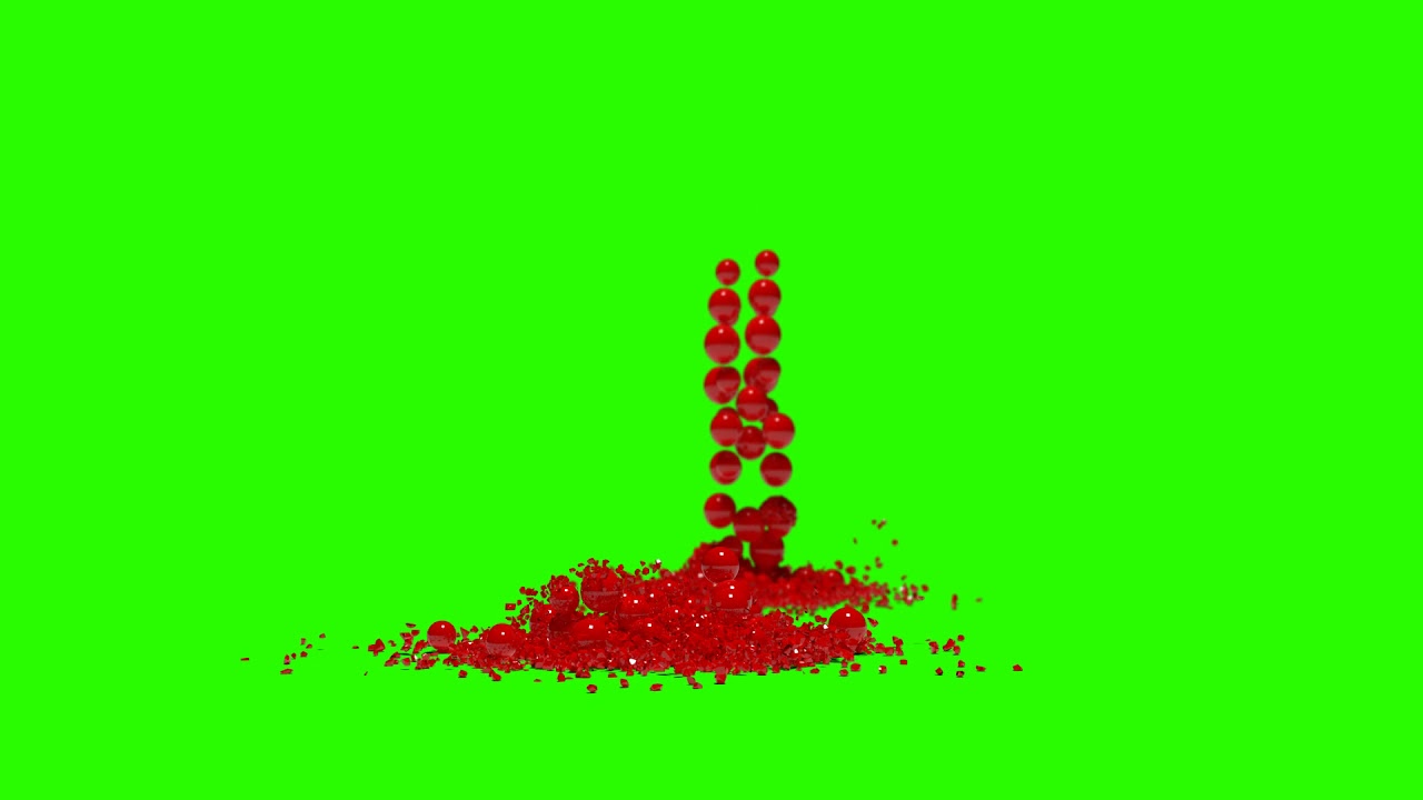 FREE HD Green Screen - FALLING RED BALLS w/Some Smashing Apart - YouTube