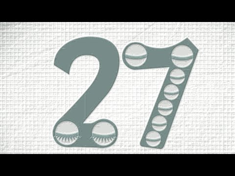 ENDLESS NUMBERS COUNT 27, BEVEL EFFECT, INVERSION EFFECT, GRAY GREEN FILTER, G MAJOR EFFECT.