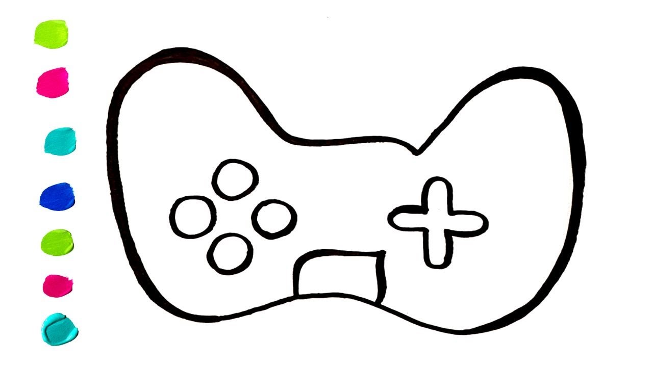 How to draw cute video game remote step by step. - YouTube