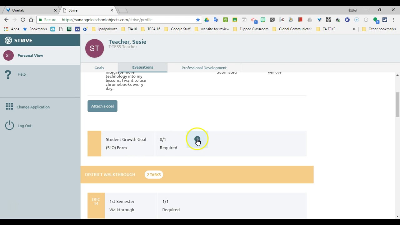 Adding the Student Growth Goal (SLO) Form - Teacher - YouTube