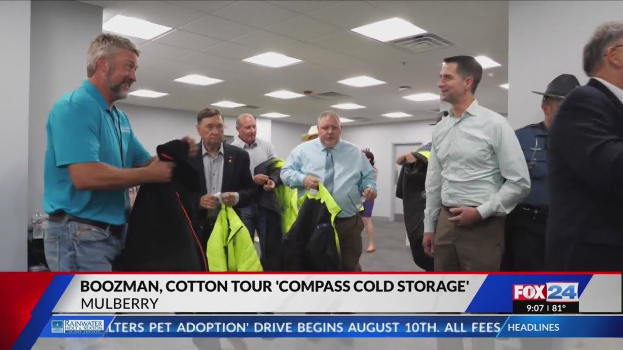 Boozman, Cotton tour Compass Cold Storage - YouTube