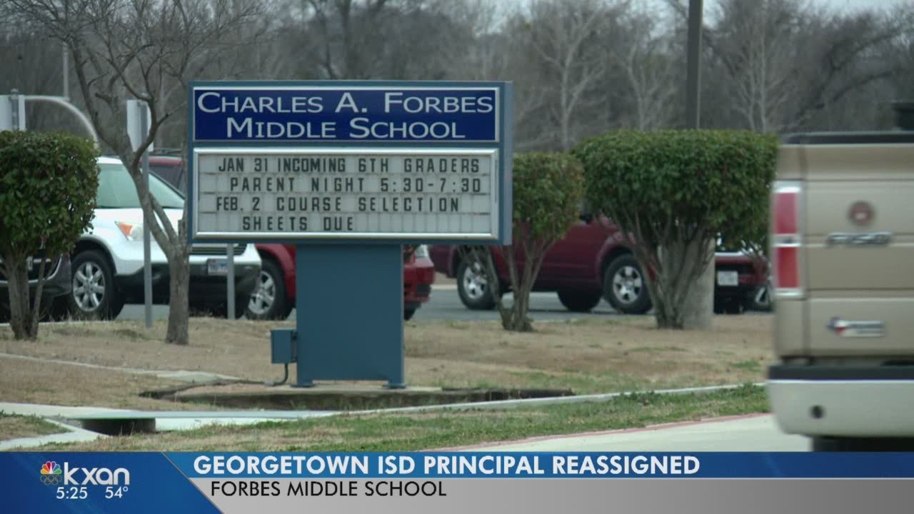 Principal of Forbes Middle School with Georgetown ISD reassigned - YouTube