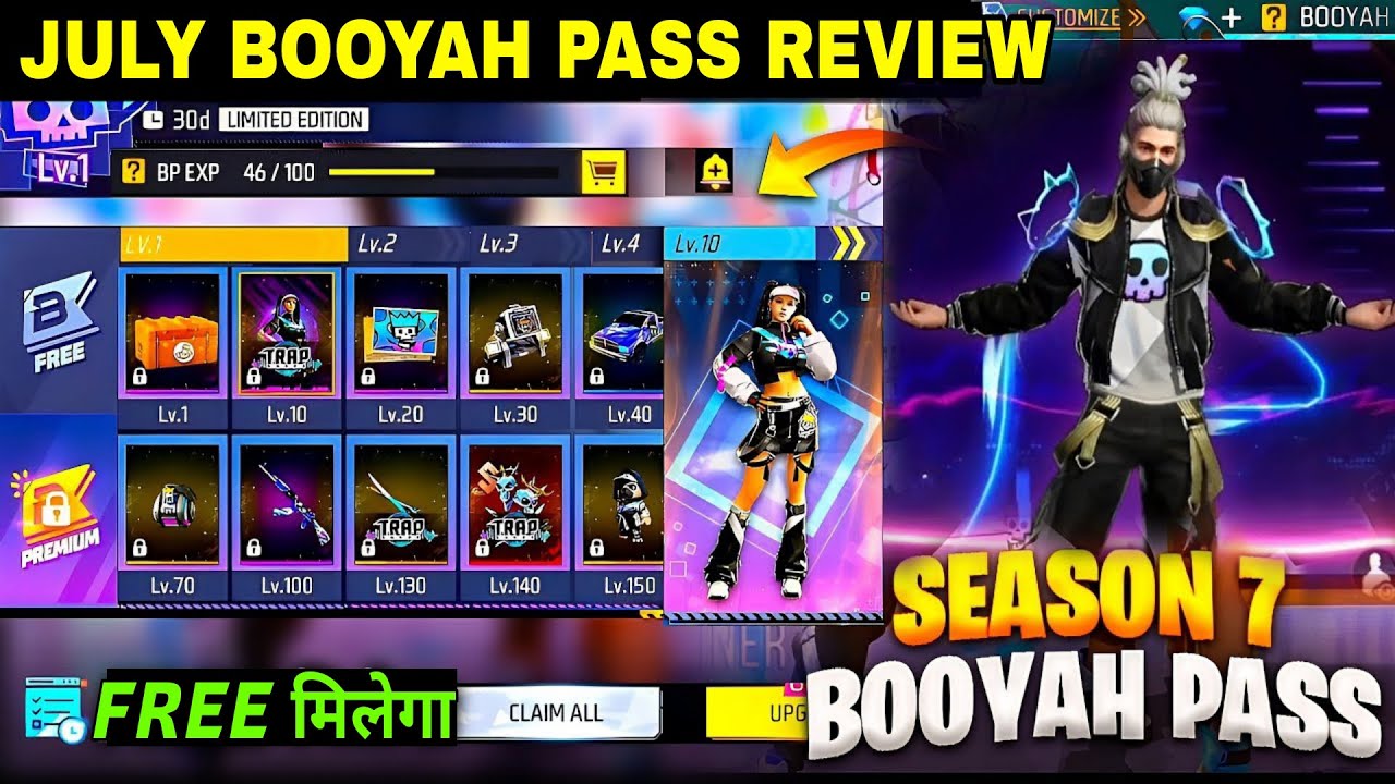 JULY BOOYAH PASS FREE FIRE 2023 | SEASON 7 BOOYAH PASS FREE FIRE | NEXT ...